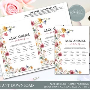 Baby Animal Name Game, Who is My Mommy, Printable Games, Baby Animal ...