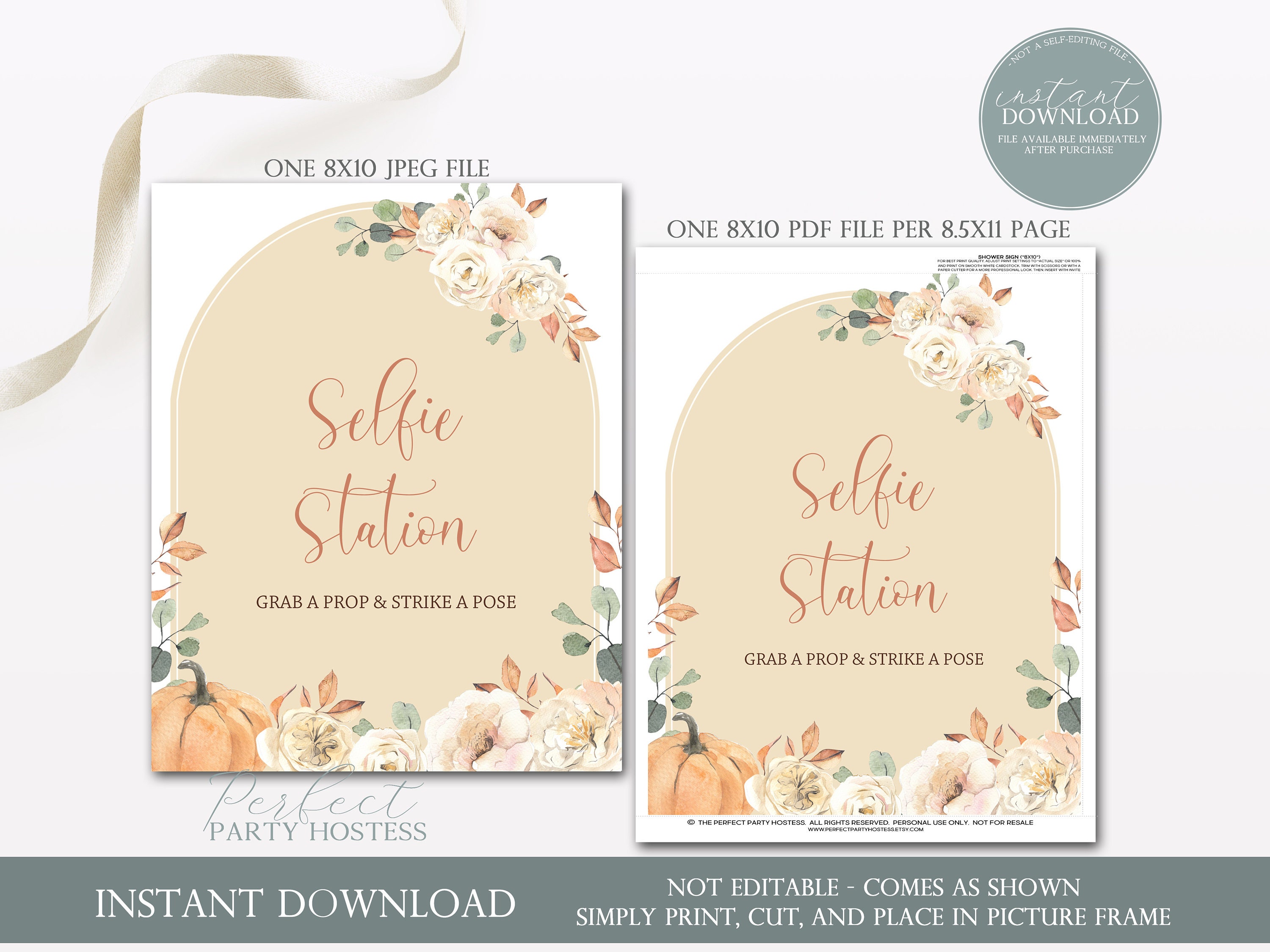 Boho Selfie Station Sign Printable Photo Booth Sign Printable - Etsy