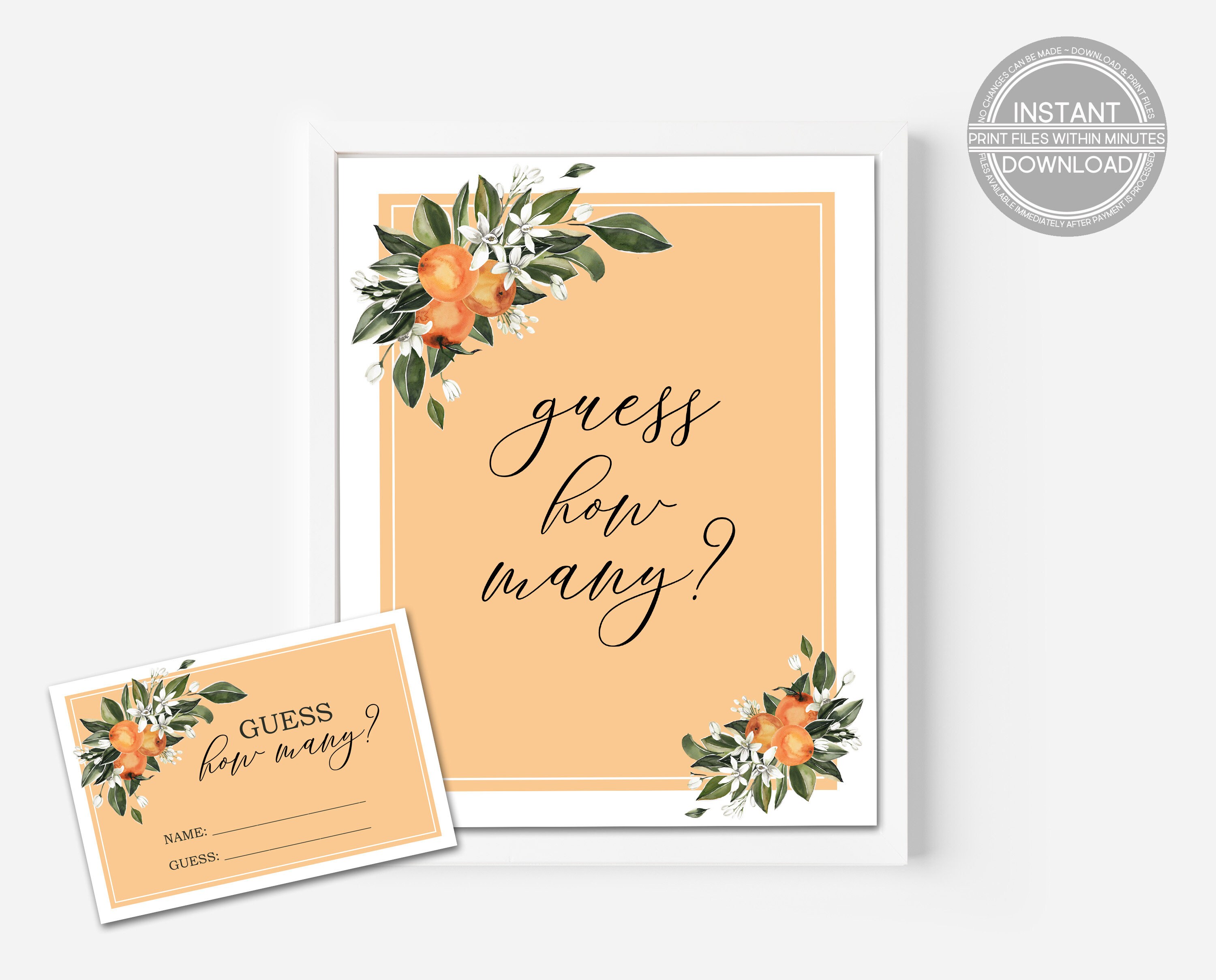 Guess How Many Sign Guess How Many How Many Bridal Shower - Etsy