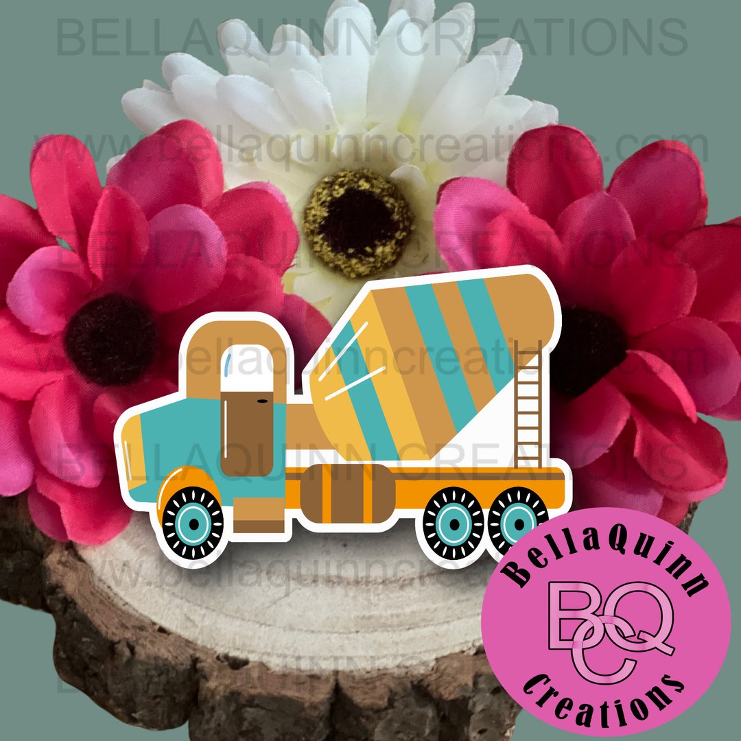 Cement Mixer Vinyl Die Cut Sticker - Sticker - Kids Stickers - Etsy