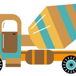 Cement Mixer Vinyl Die Cut Sticker - Sticker - Kids Stickers - Etsy