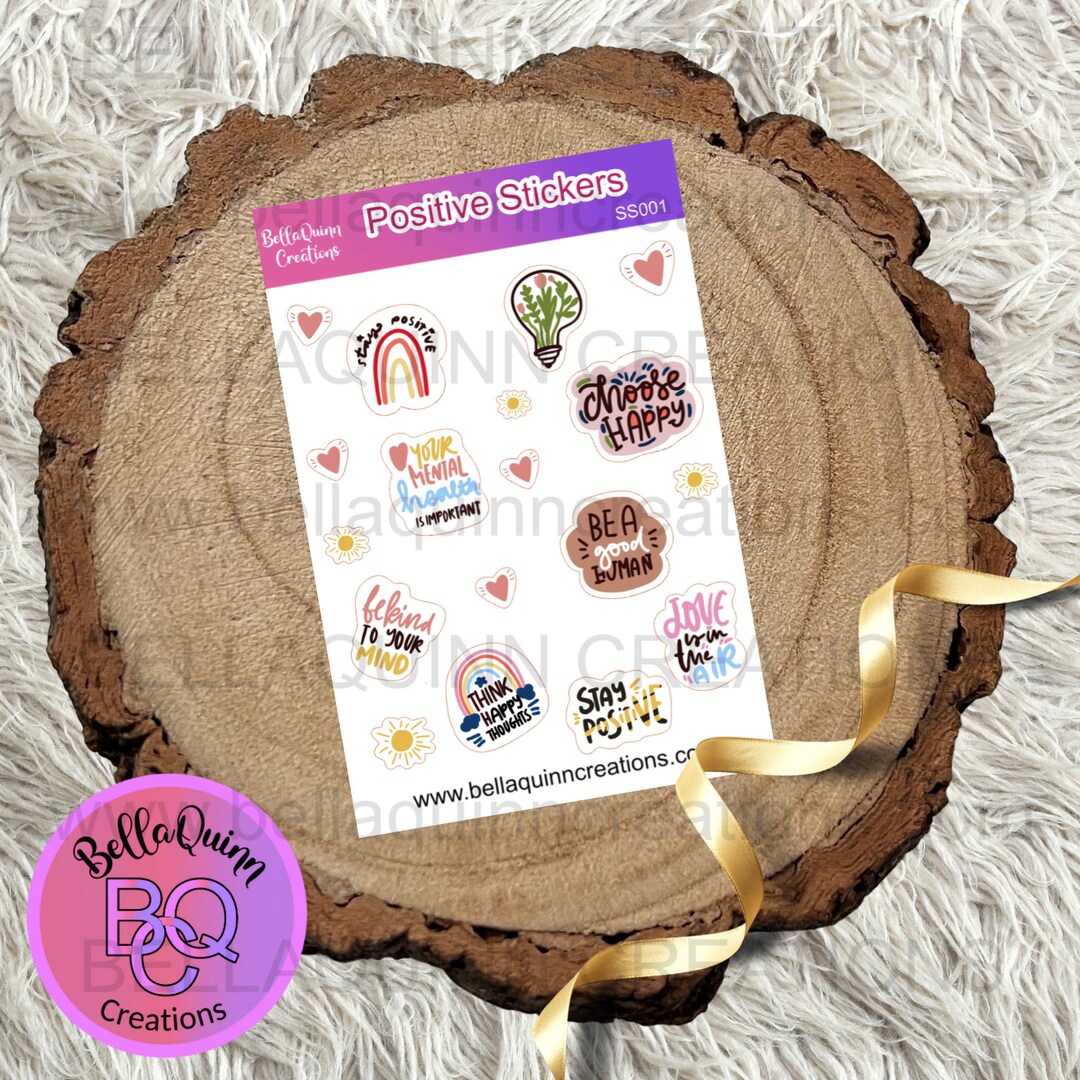 Stickers Sticker Sheet Positive Quotes Sticker Sheet - Etsy