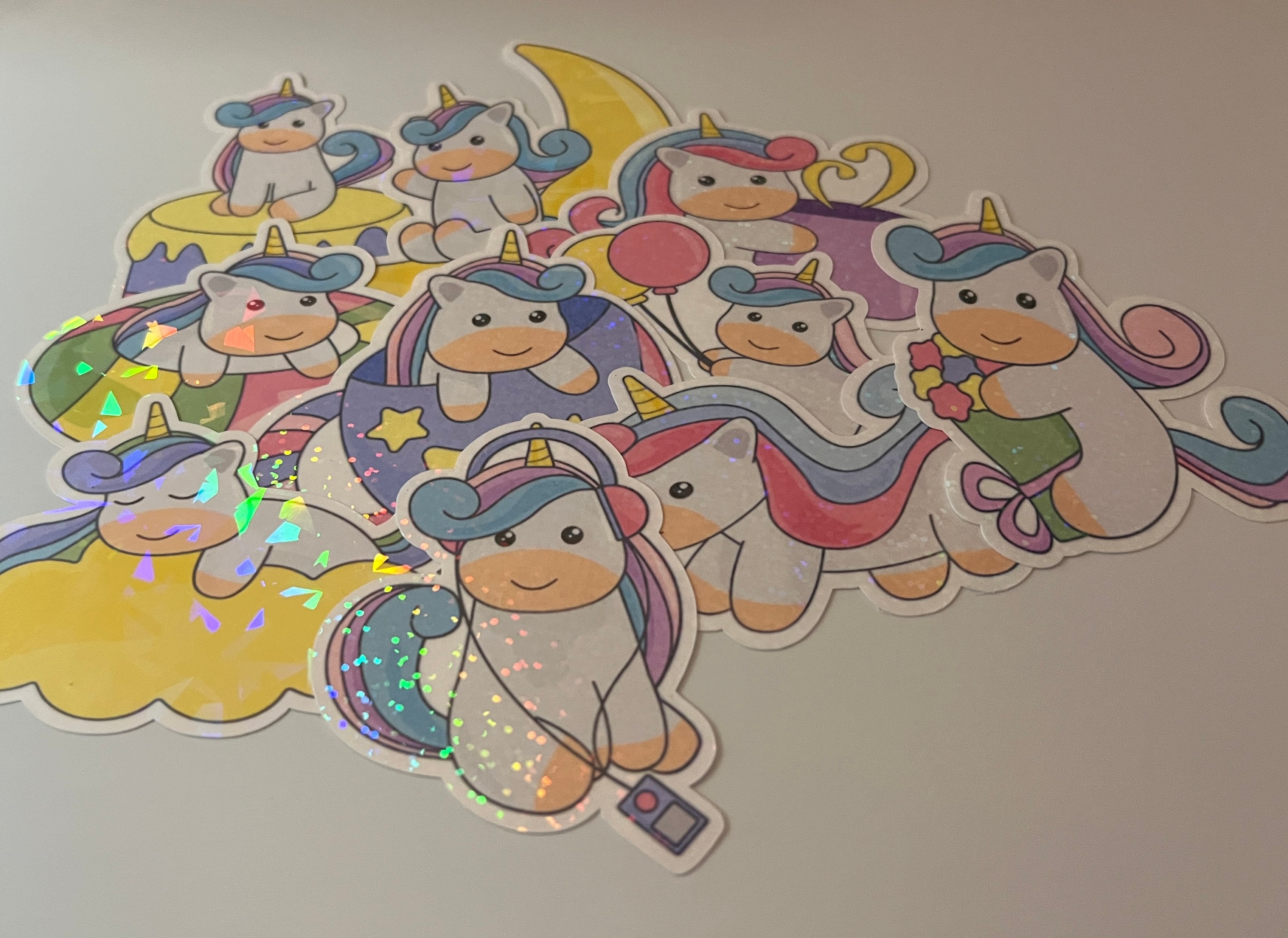 Glitter Unicorn Vinyl Die Cut Sticker Vinyl Sticker Die Cut Sticker ...