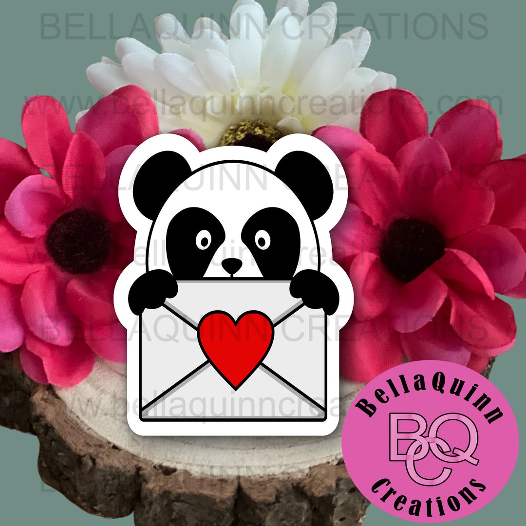 Panda Mail Vinyl Matt Die Cut Sticker - Waterproof Die Cut Matt Sticker ...