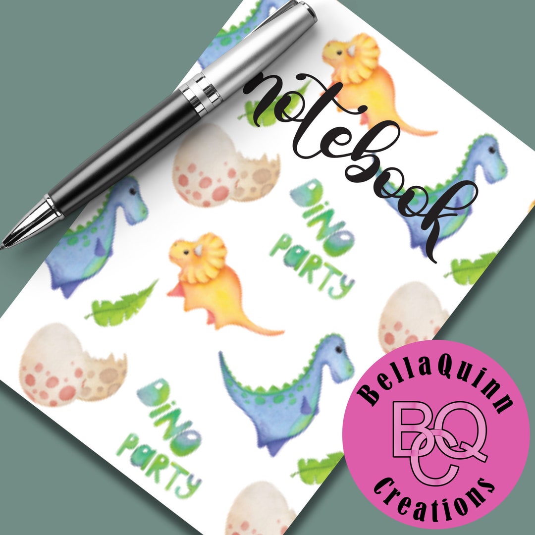 Dinosaur Notebook A5, Lined Paper, Plain Paper, Dotty Paper, Stationary ...