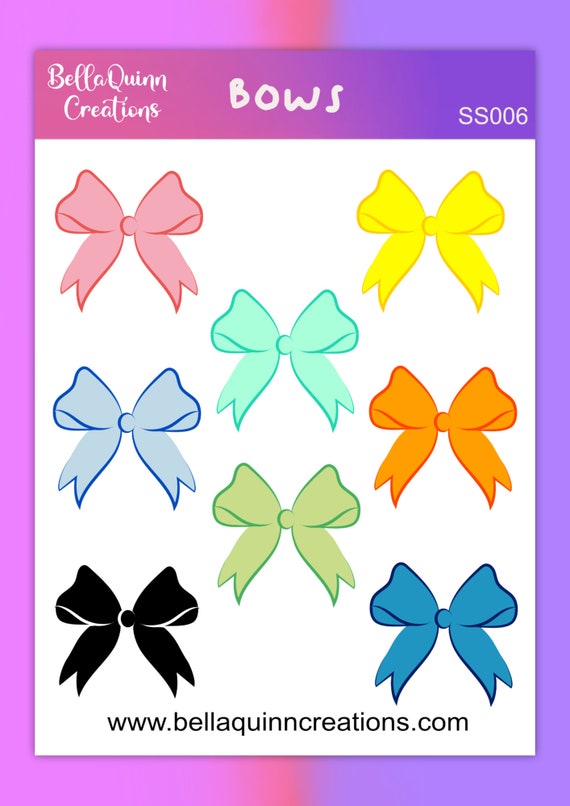 Calendars & Planners Bow sticker sheet Paper & Party Supplies Paper ...