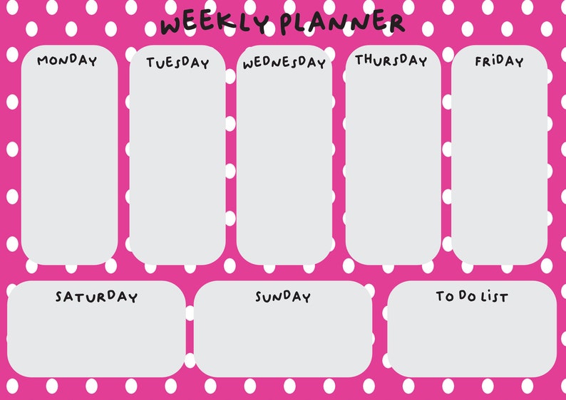 Weekly Tear off Planner Pad A4 Weekly Planner Sheets - Etsy