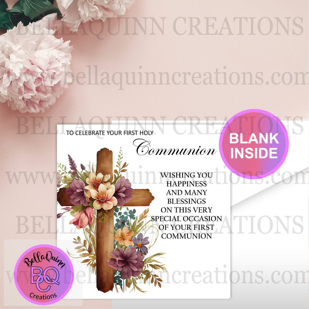 First Holy Communion Greeting Card, Holy Communion, Greeting Card ... First Holy Communion Greeting Card, Holy Communion, Greeting Card ...