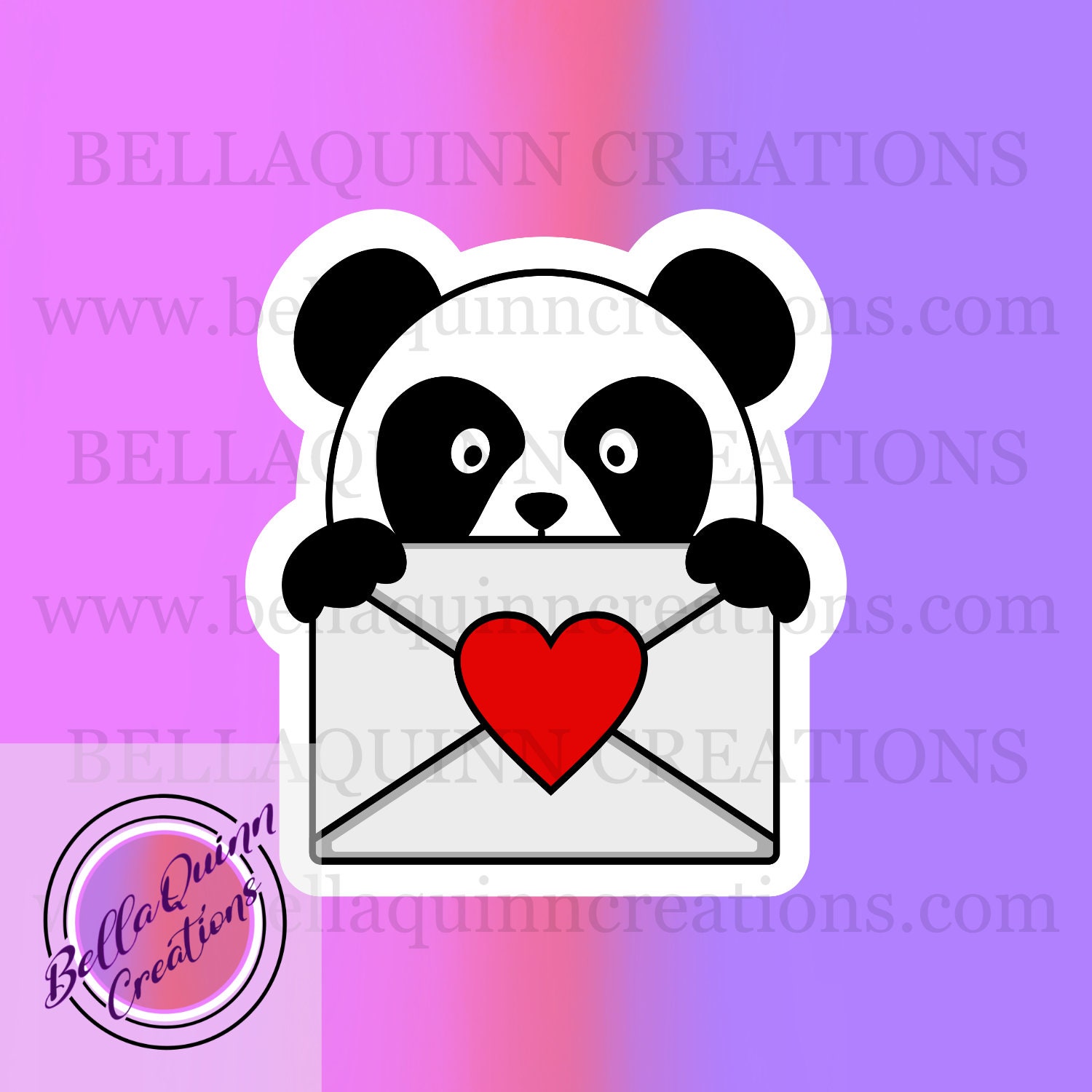 Panda Mail Vinyl Matt Die Cut Sticker Waterproof Die Cut | Etsy