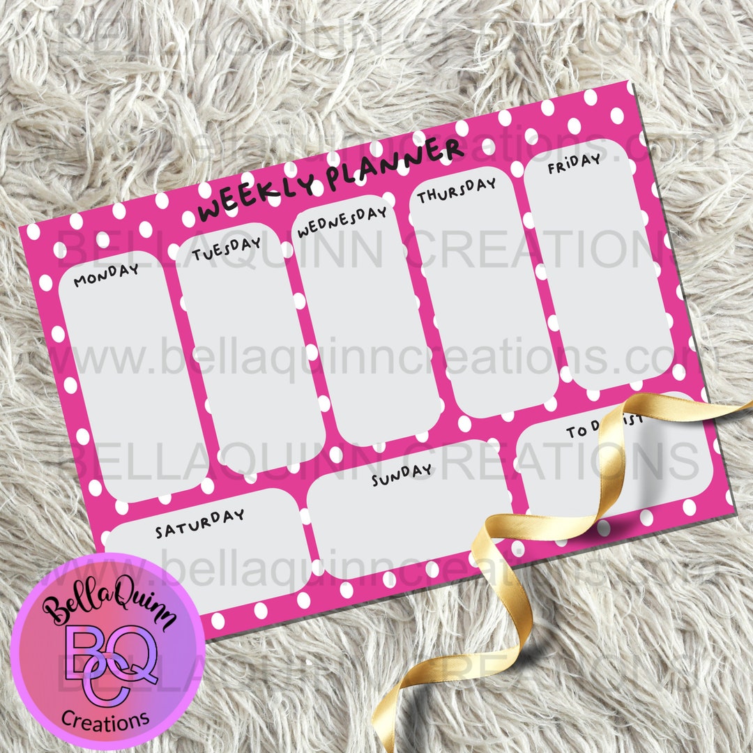 Weekly Tear off Planner Pad A4 Weekly Planner Sheets - Etsy
