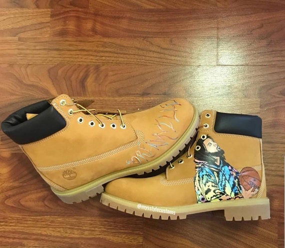 Black Customized Timberlands