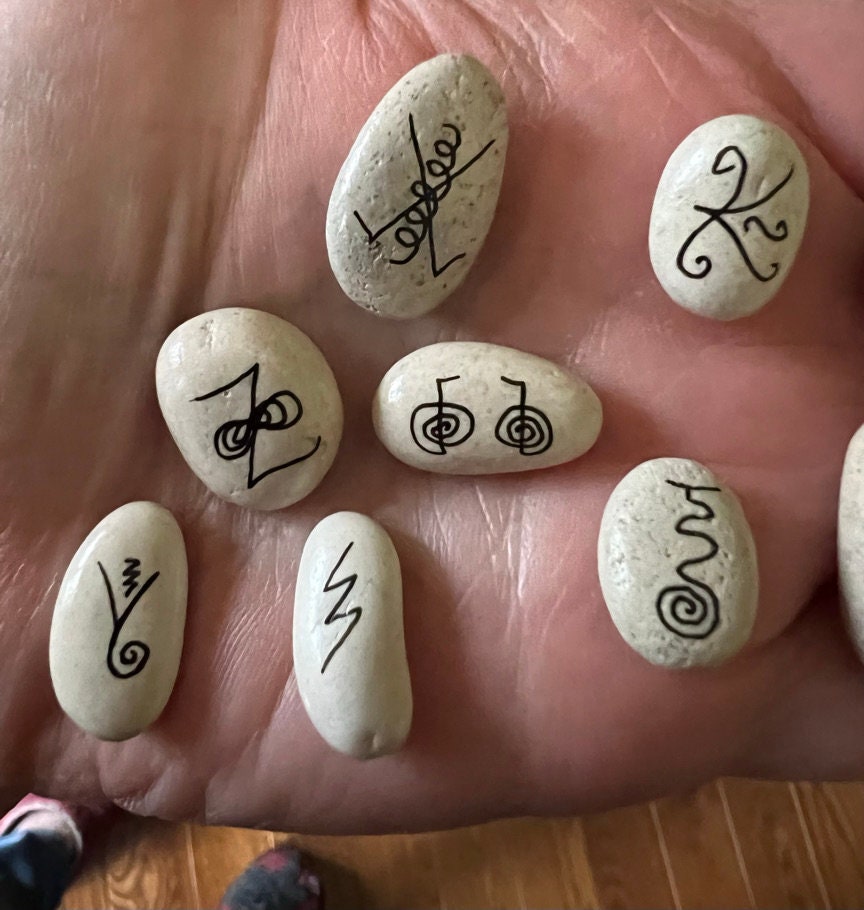 Expanded Set of 13 Karuna Reiki Symbols on Small Natural - Etsy