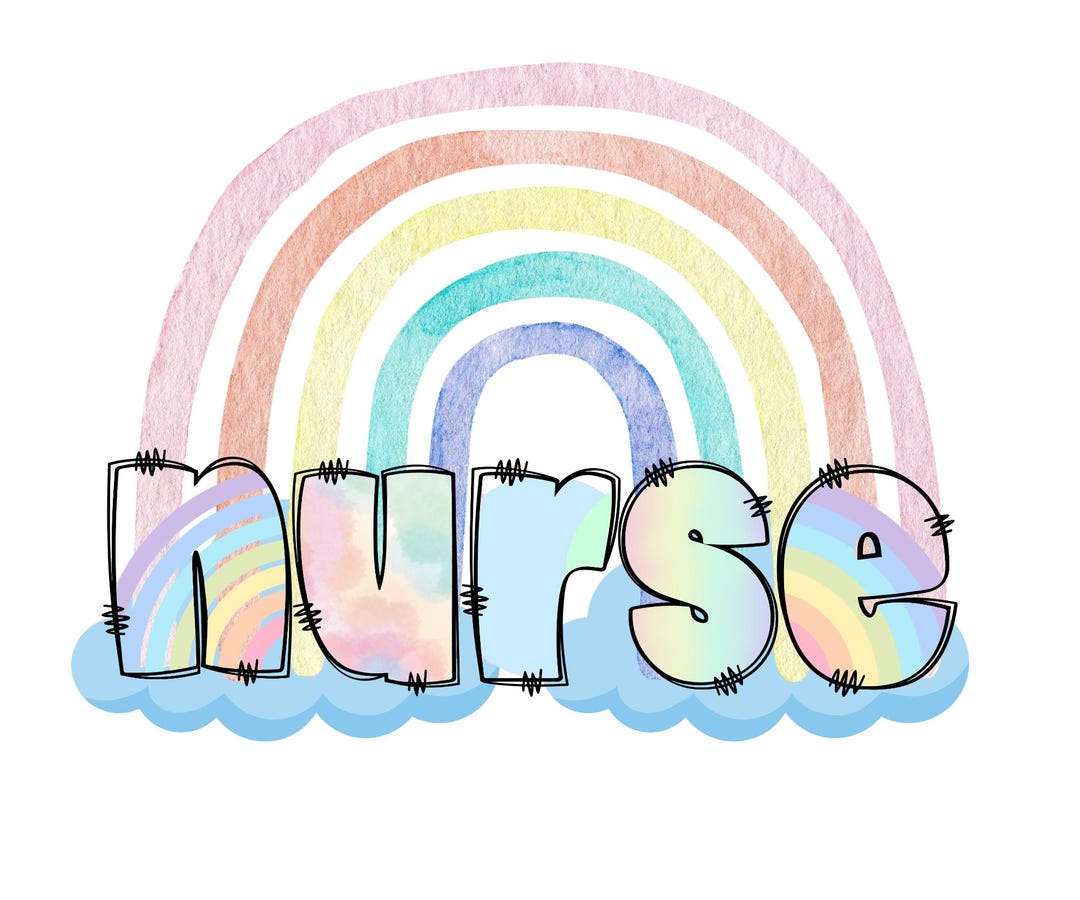 Nurse, Png, Nurse PNG, Rainbow, Pastel, Hospital, Doctor PNG, - Etsy