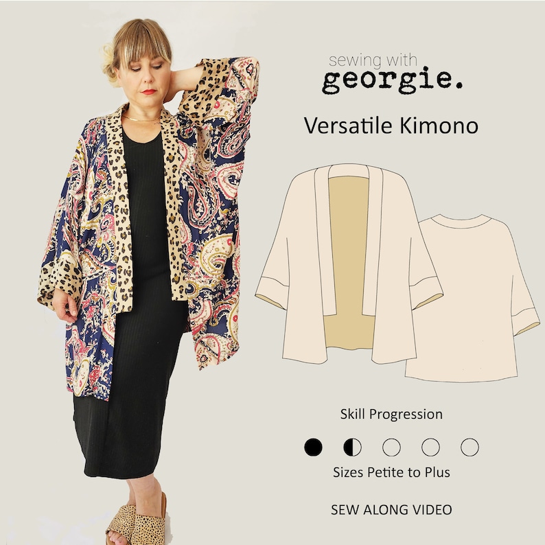 Versatile Kimono PDF Downloadable Pattern - Sizes Petite to Plus - Etsy