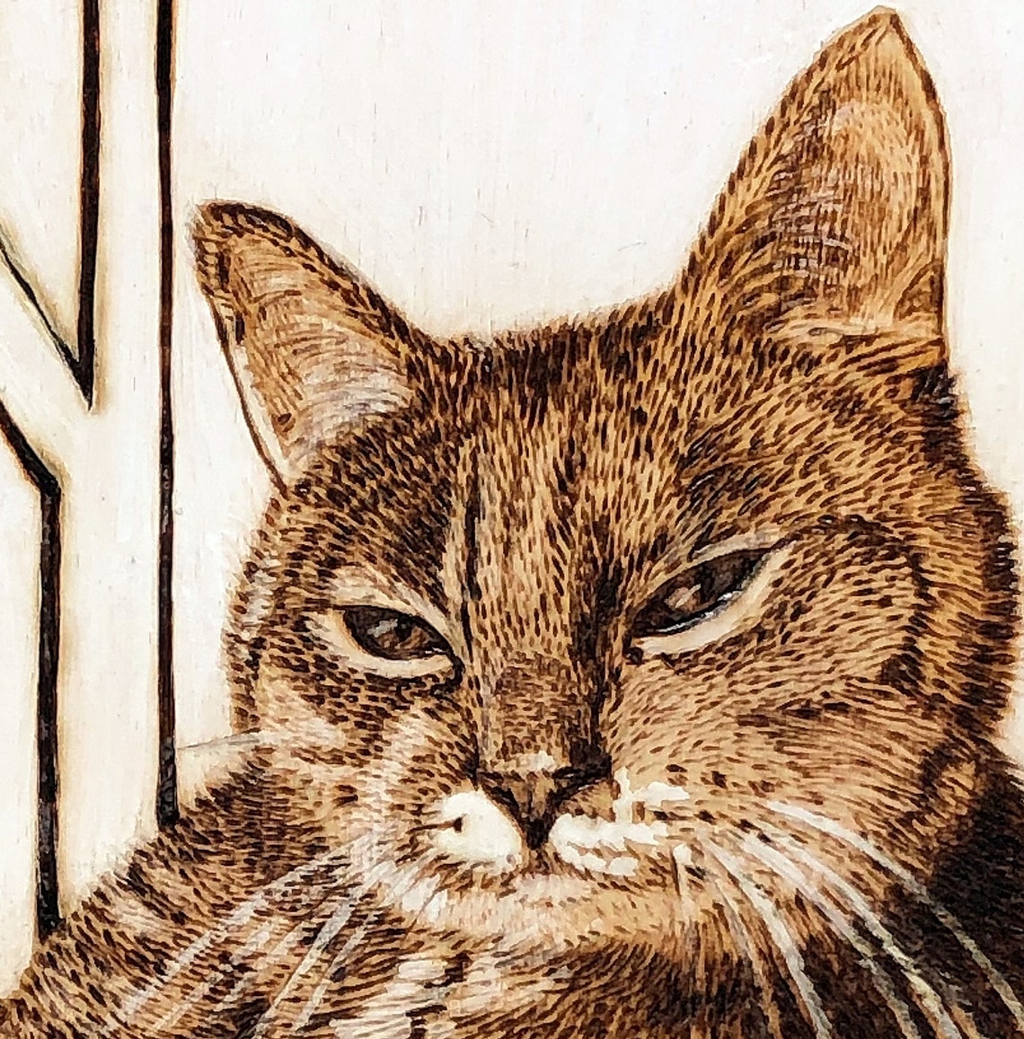 6x6 Inch Example Piece for Wood-burned Pet Portrait Custom - Etsy