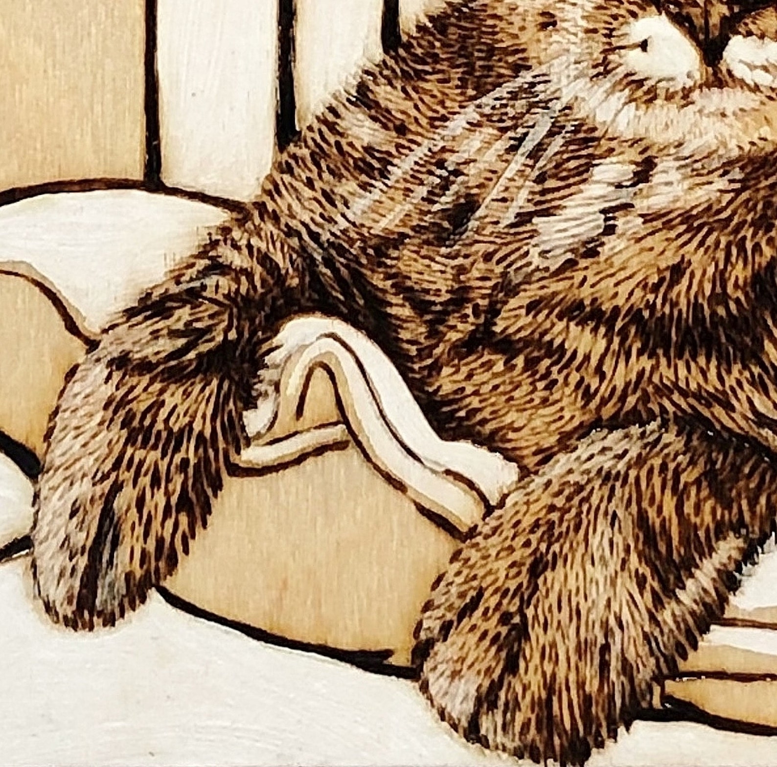 6x6 Inch Example Piece for Wood-burned Pet Portrait Custom | Etsy