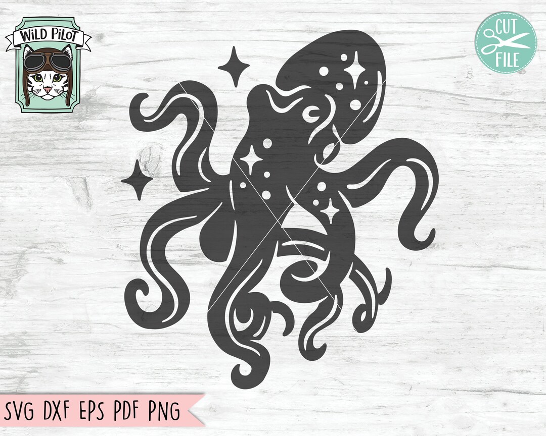 Octopus SVG File, Octopus Cut File, Sea Creatures Svg Files, Ocean Svg ...