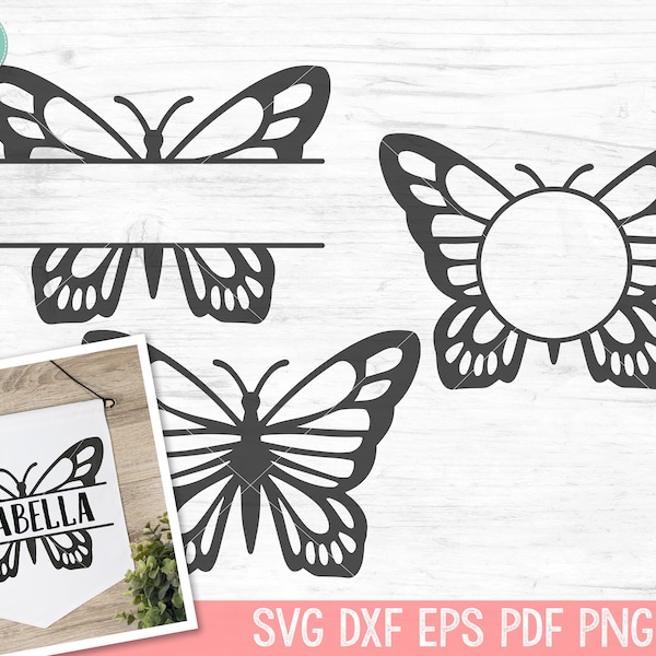 Butterfly Circle Frame Svg - Etsy