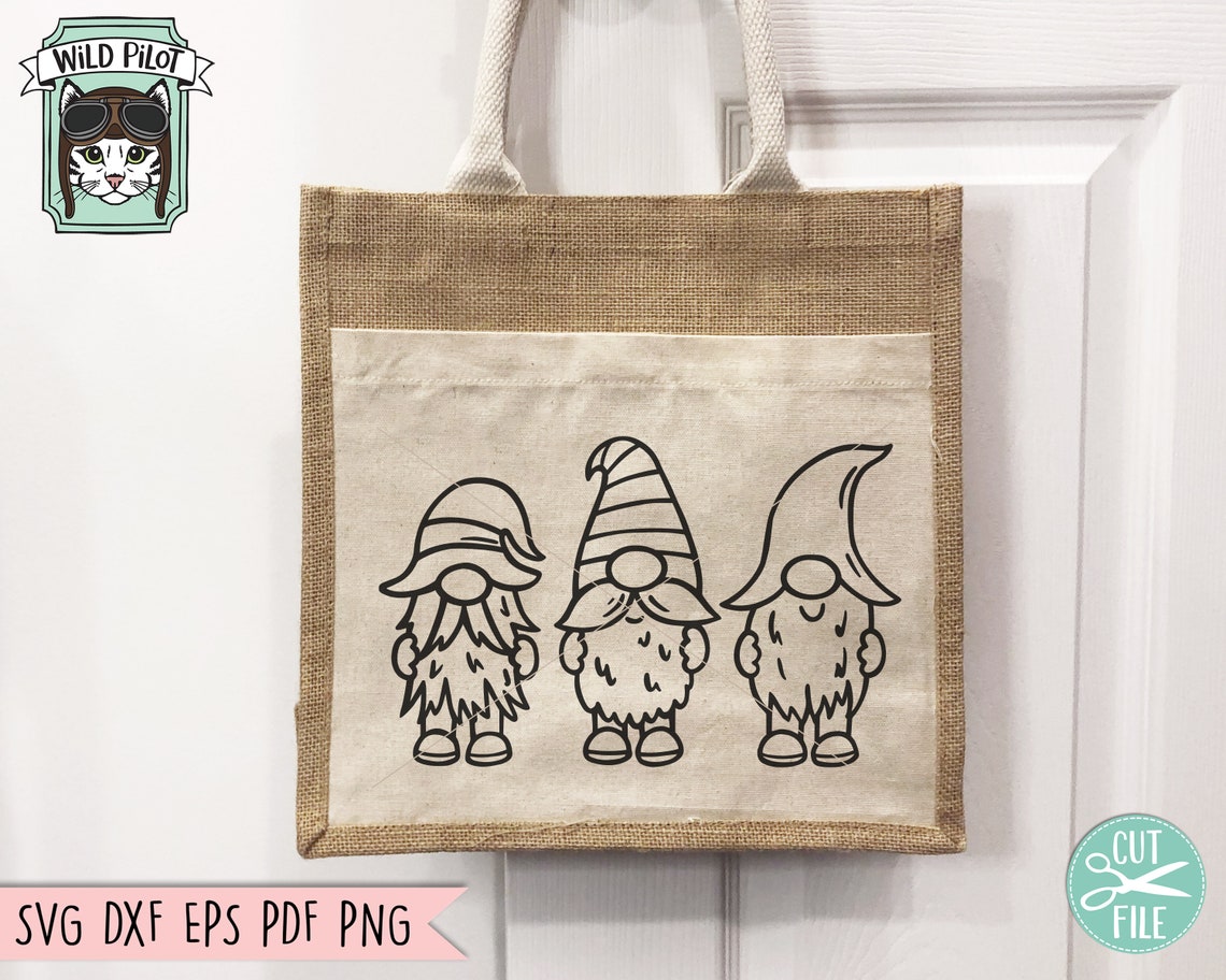 Gnome SVG File Gnome Cut File Gnome Clipart Gnome Vector | Etsy