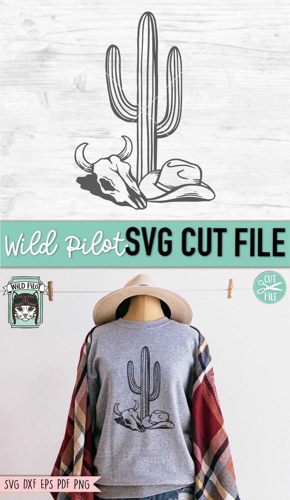 Cactus SVG, Cow Skull SVG, Cowboy Hat SVG, Southwest Svg, Boho Svg ...