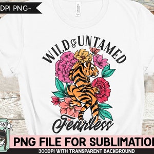 Tiger SUBLIMATION Design PNG, Floral Tiger Png, Flower Tiger, Wild ...