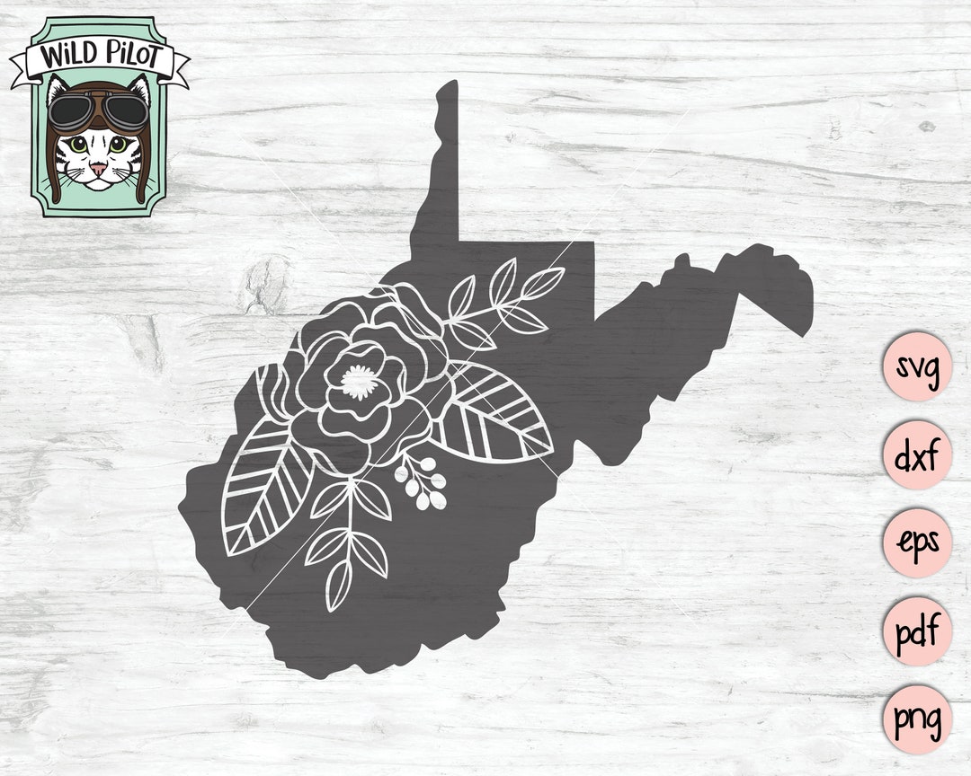 West Virginia Svg File, West Virginia Cut File, West Virginia ...