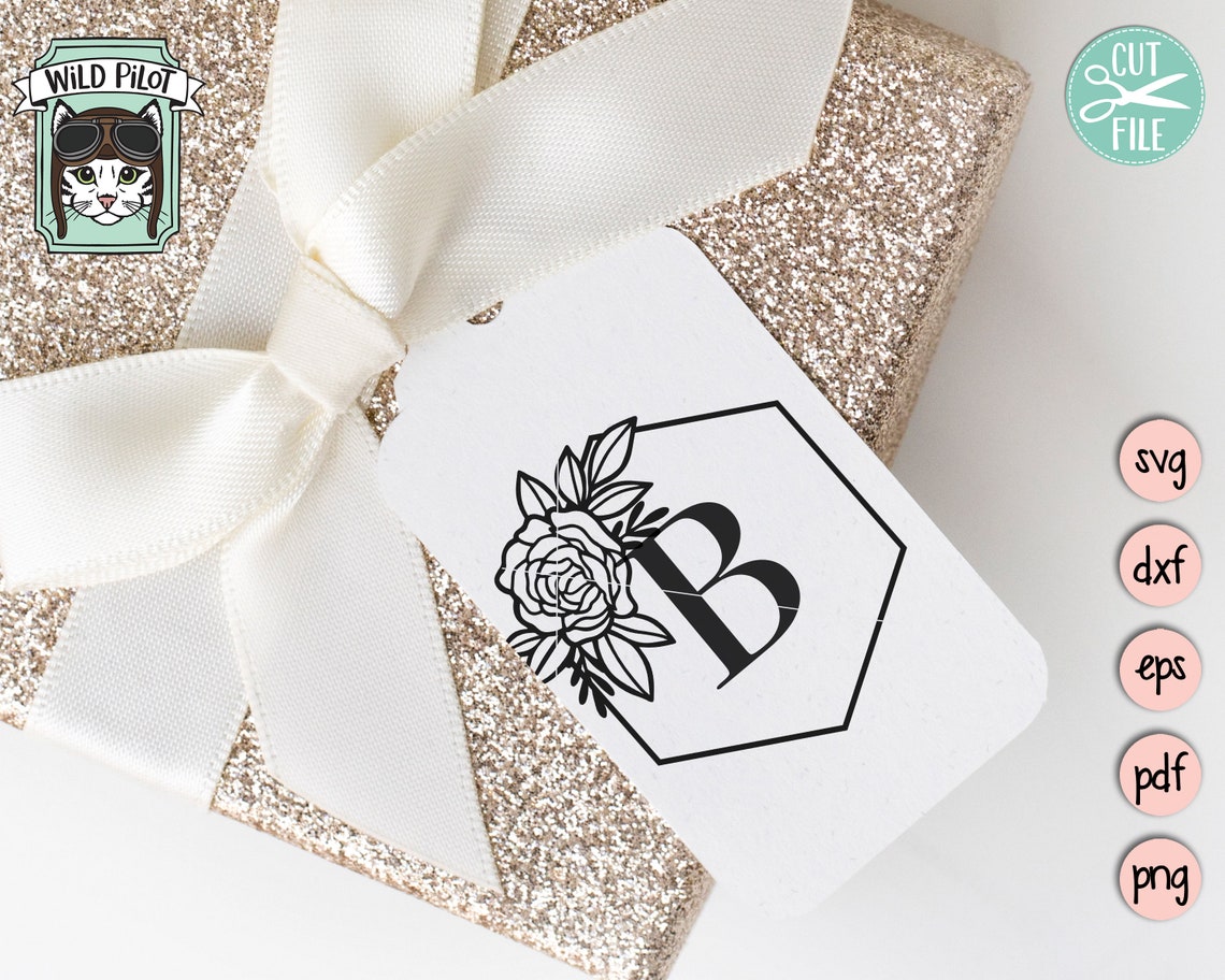 Flower Frame SVG Hexagon Flower Frame SVG Floral Frame Cut - Etsy