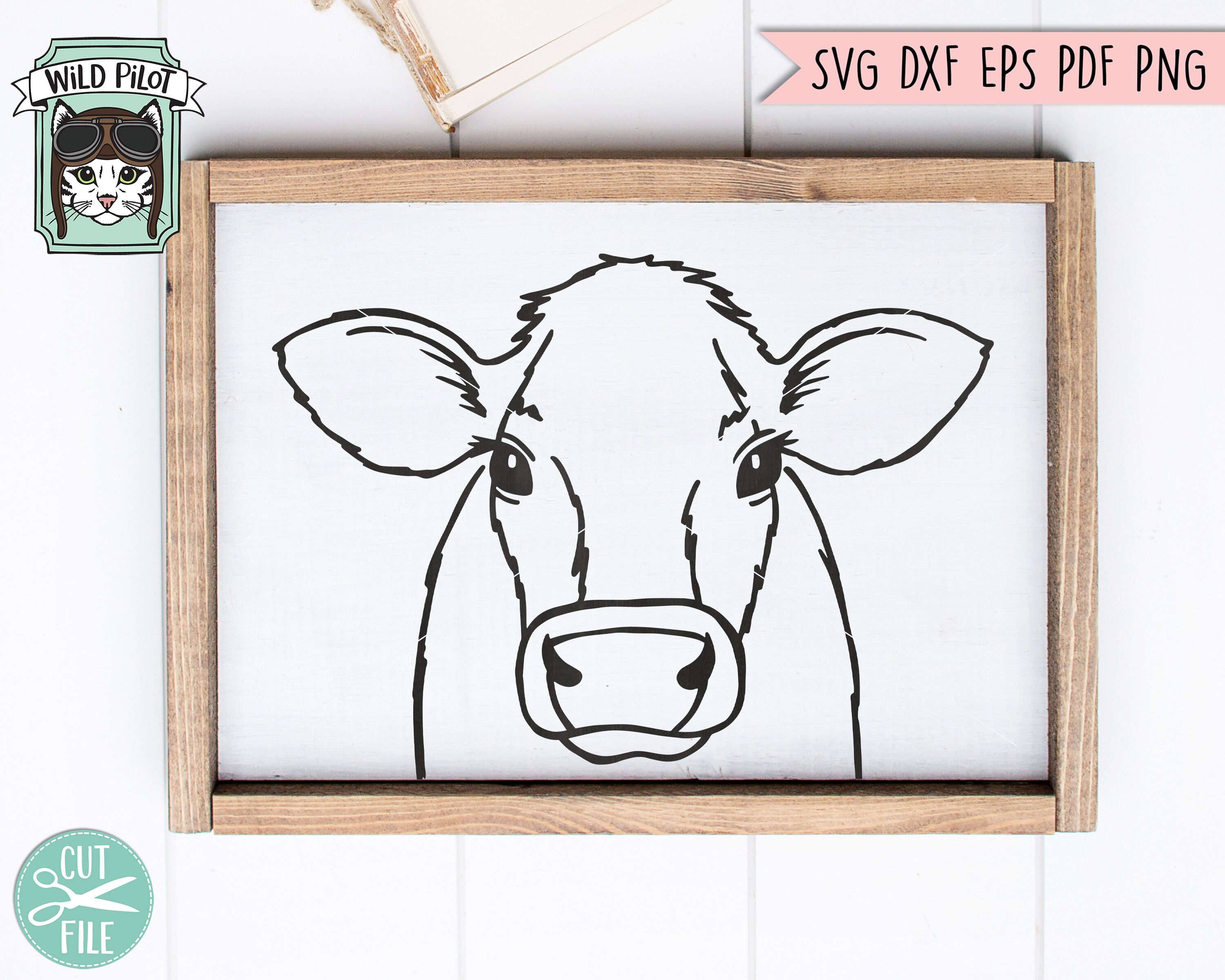 Cow Svg File Cow Cut File Animal Face Cute Cow Svg Cow - Etsy
