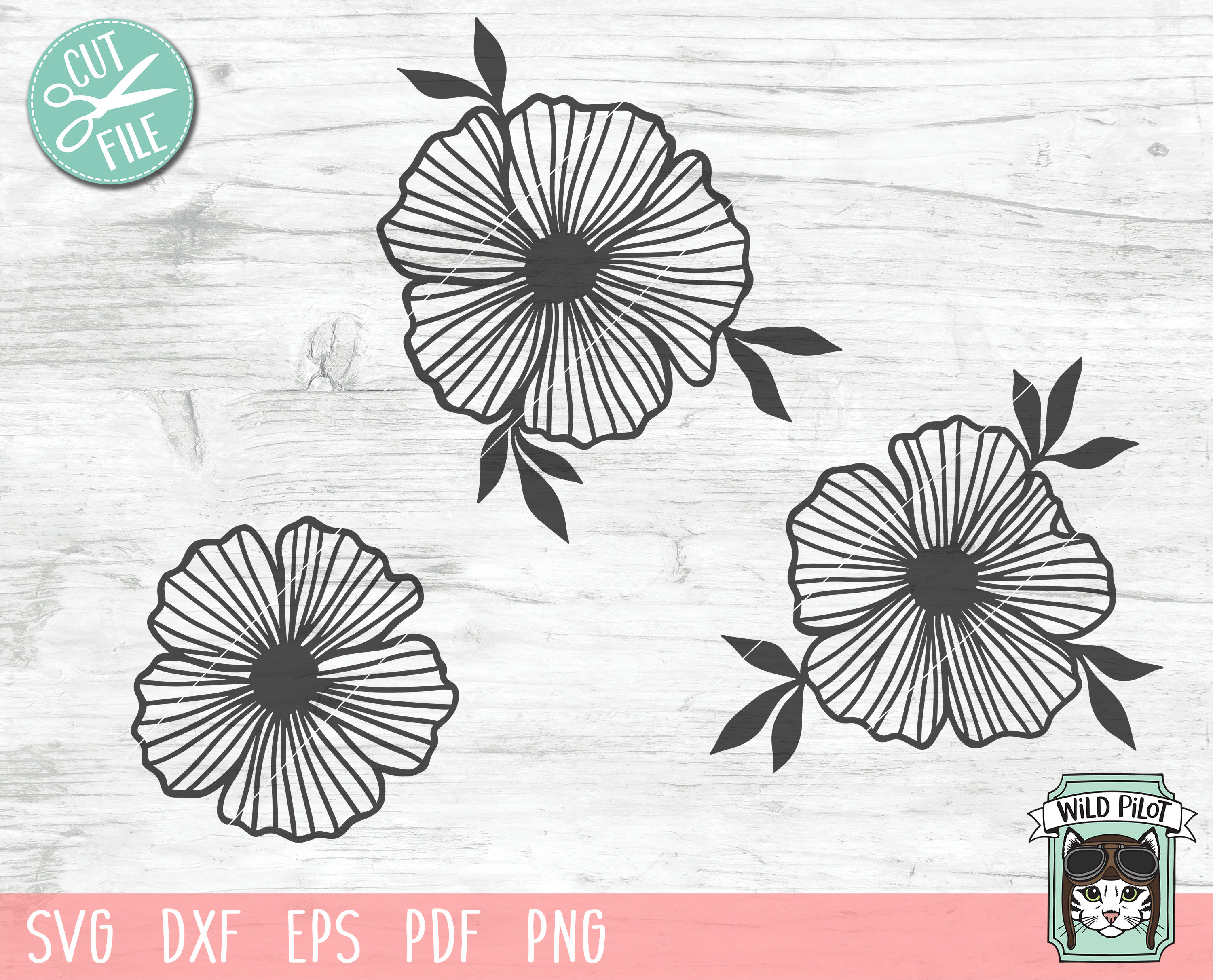 Flower SVG Flowers SVG file Flowers cut file Floral cut | Etsy