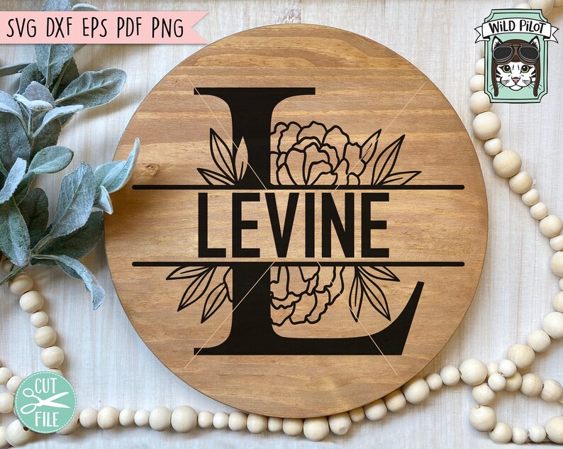 Floral Split Monogram Alphabet SVG Flower Letters Svg Flower - Etsy