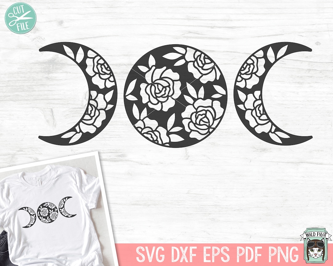 Moon SVG Cut File, Crescent Moon SVG Cut File, Moon Phases Svg, Moon ...
