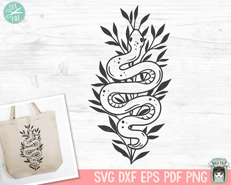 Snake SVG File, Reptile SVG, Snake PNG, Snake Clipart, Mystical Svg ...