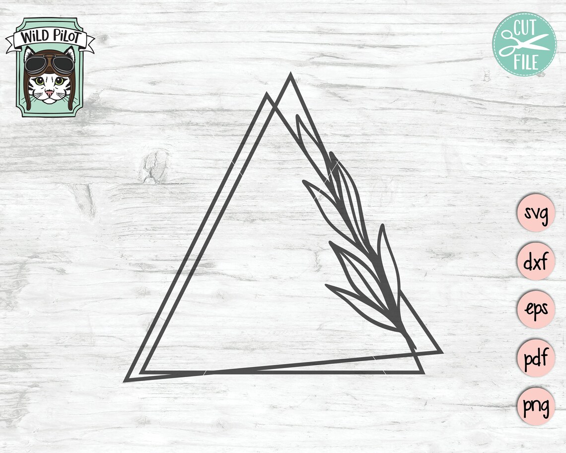 Leaf Frame SVG File Monogram Frame Leaf Border SVG Leaves | Etsy