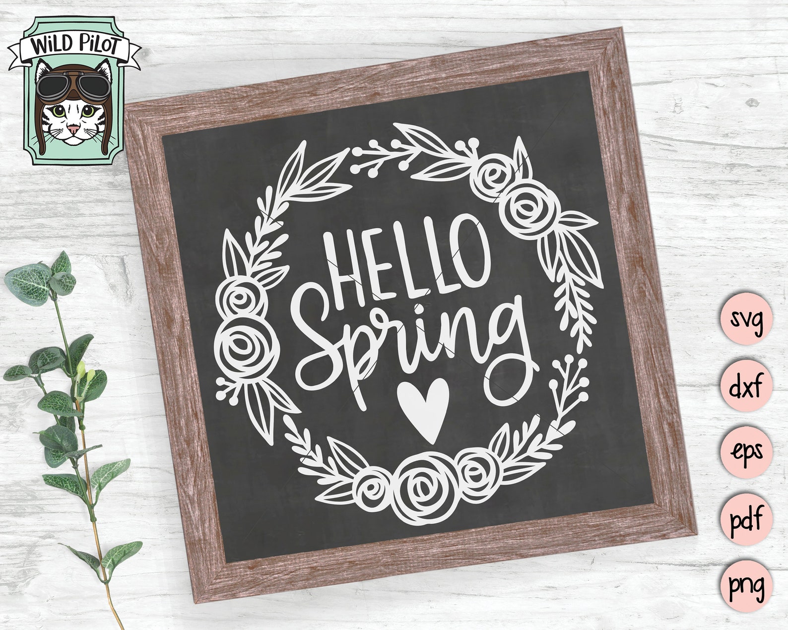 Hello Spring SVG Hello Spring Sign Svg File Round Sign SVG - Etsy