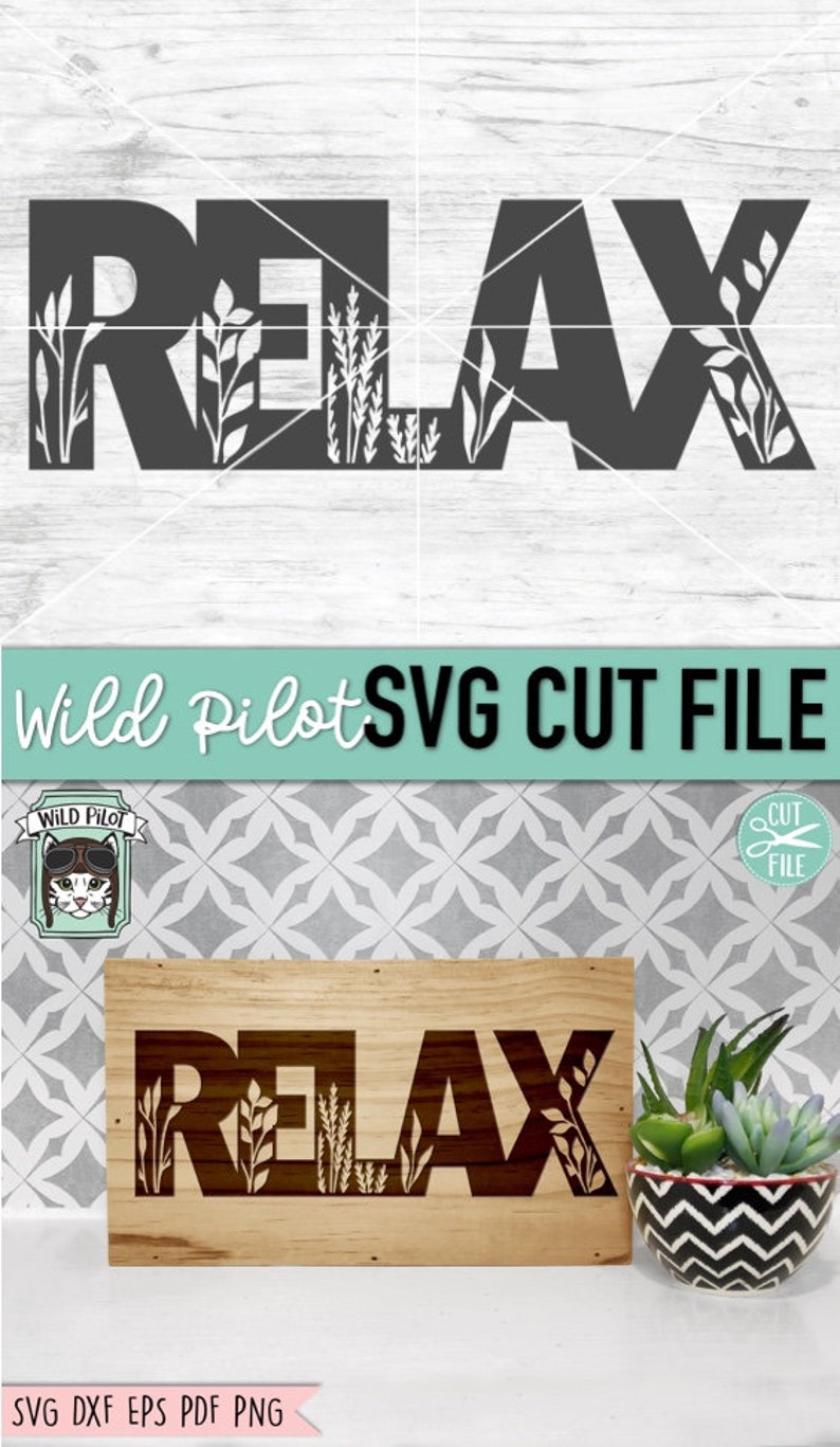 Relax SVG File, Home Sign SVG, Farmhouse Sign Cut File, Relax Cut File ...