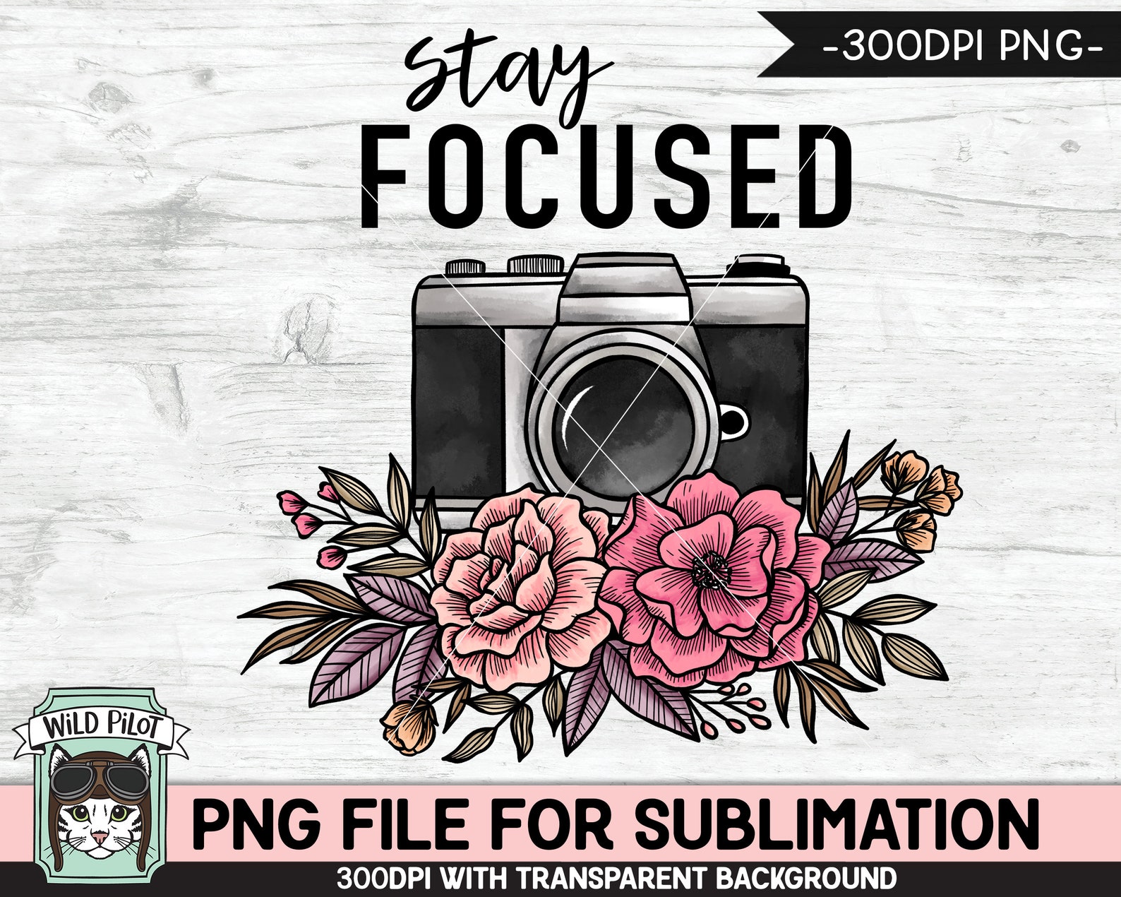 Floral Camera SUBLIMATION Design PNG, Flower Camera Png File, Camera ...
