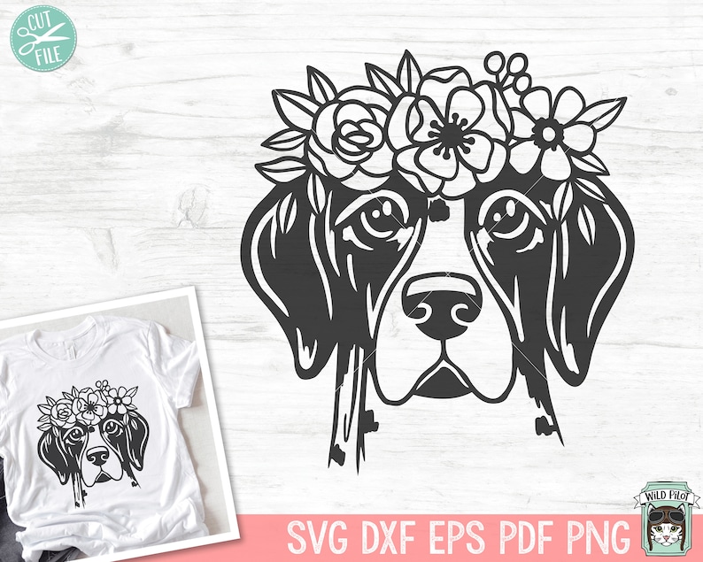 Dog SVG Dog Floral SVG Dog Lover SVG Pointer Svg Animal - Etsy