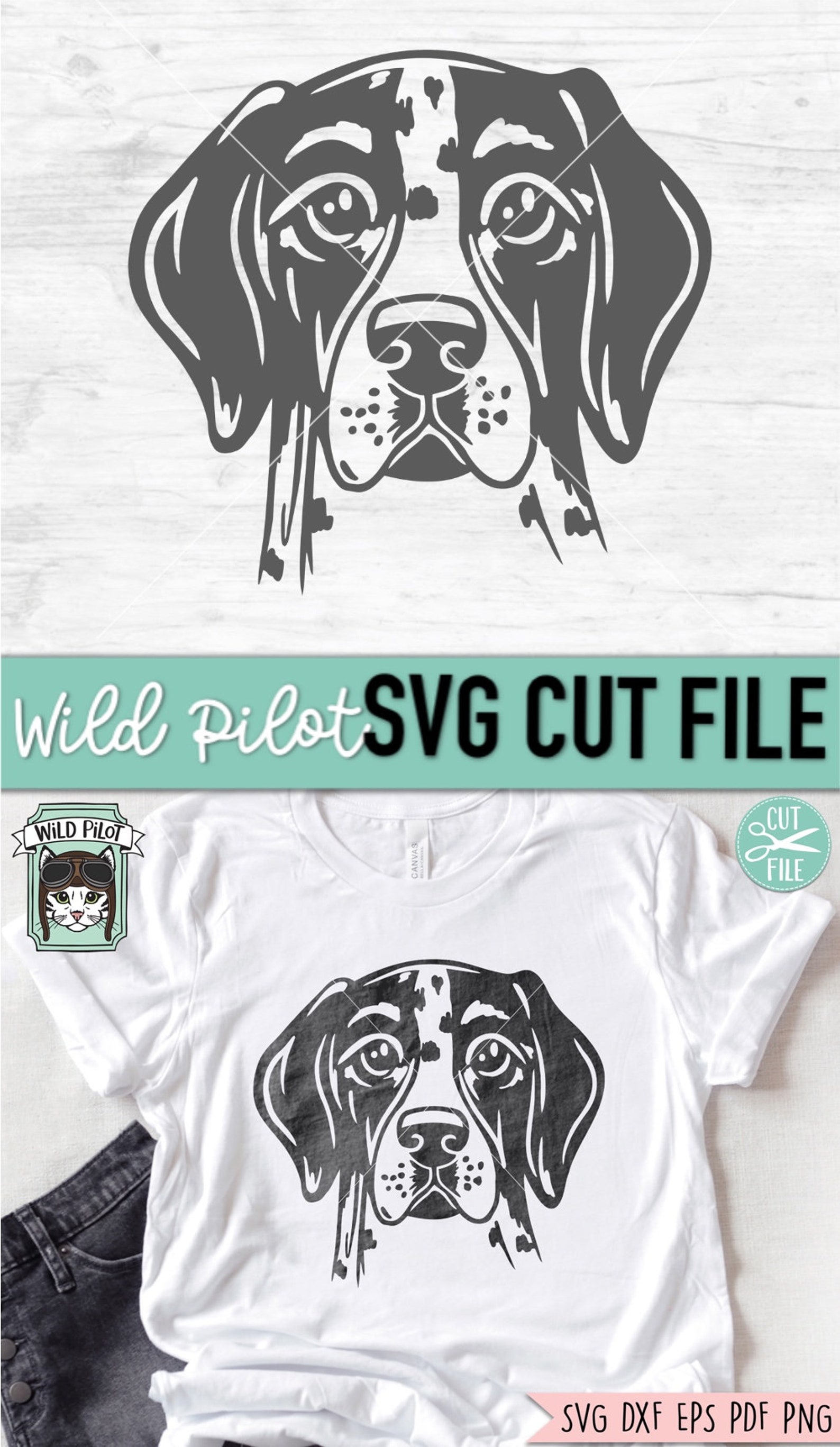 Pointer SVG File, Dog SVG File, Dog Face SVG, Animal Face Svg, Cute Dog ...