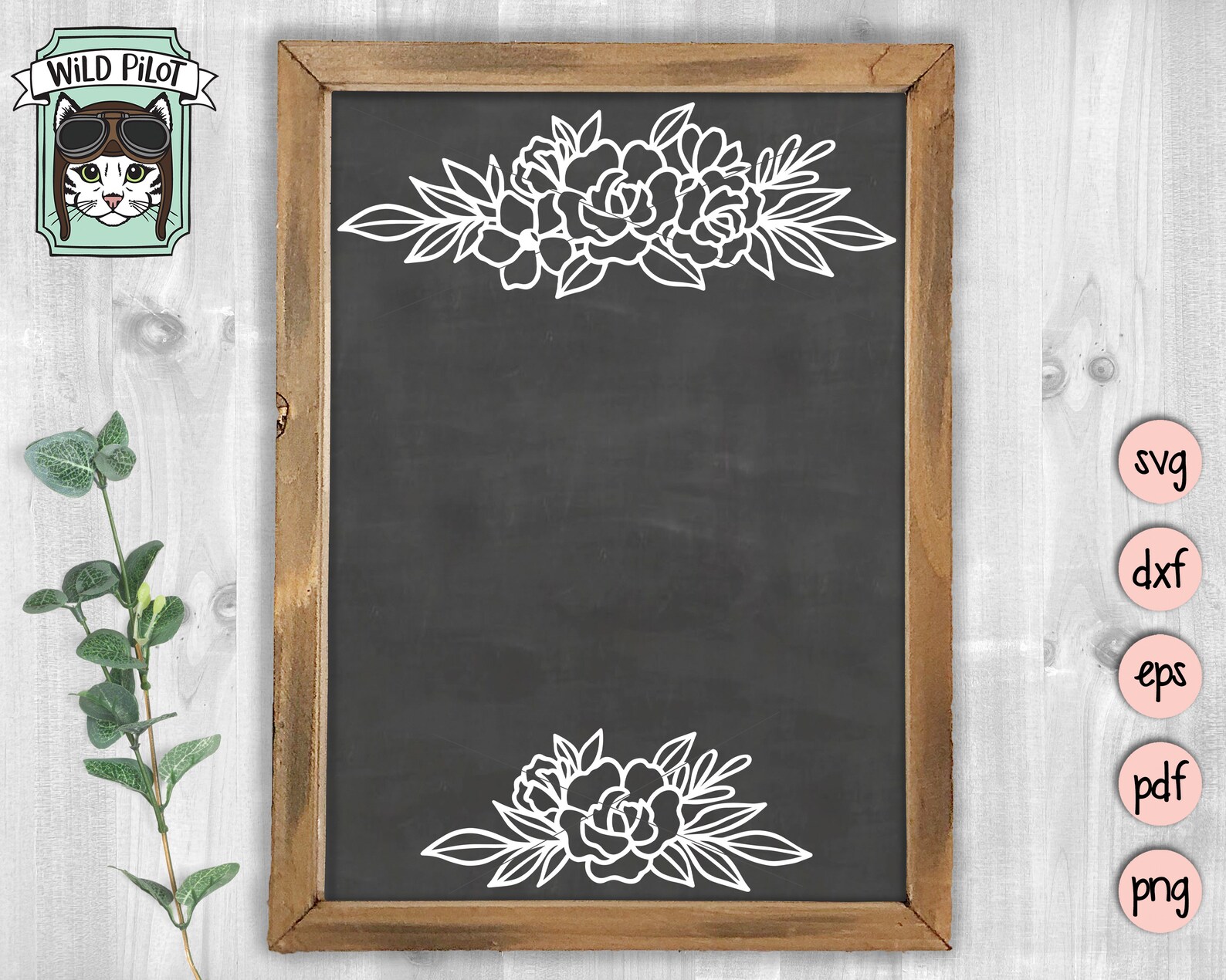 Flowers SVG File, Flower Border SVG, Flower Cut File, Line Divider Svg ...