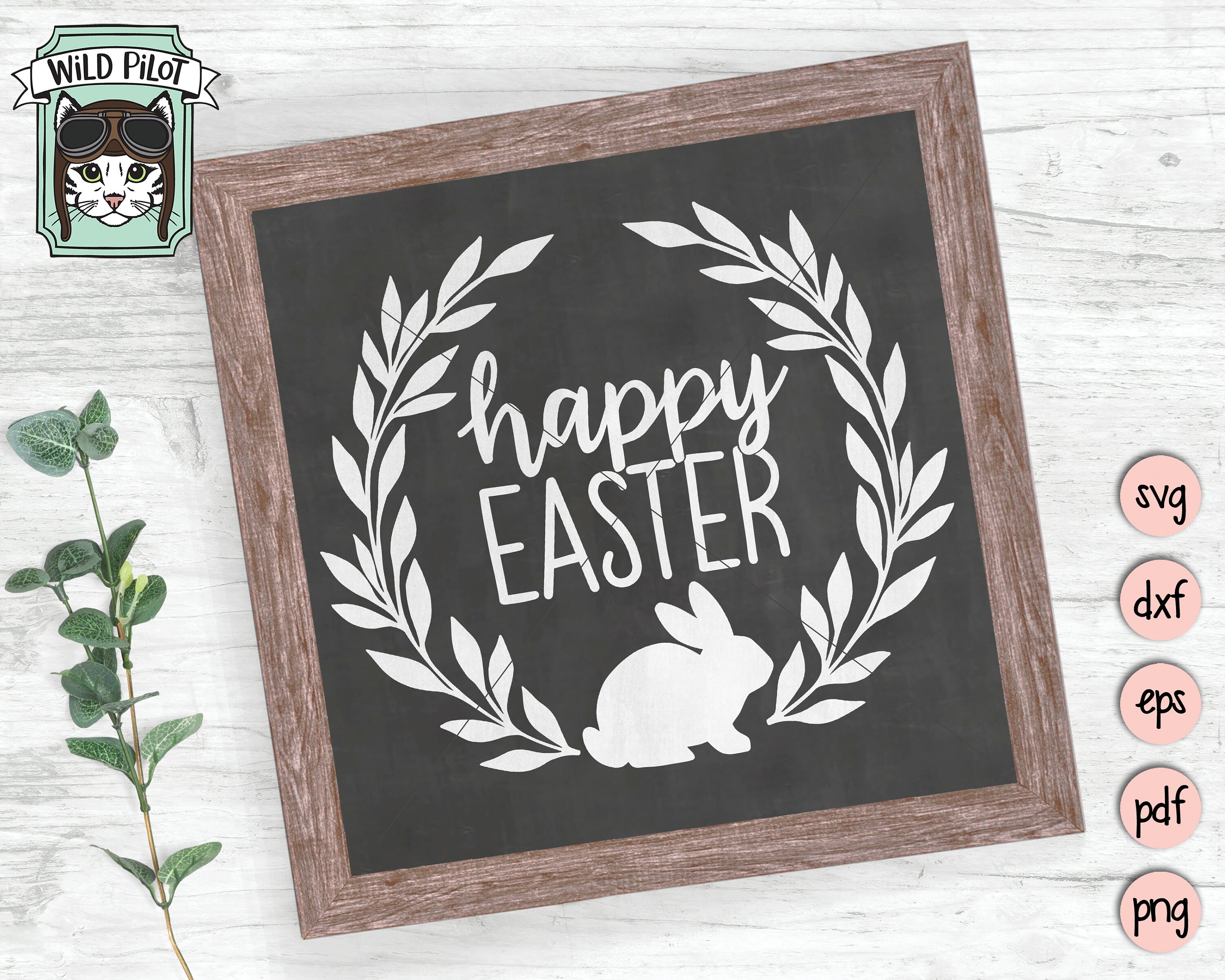 Happy Easter SVG Cut File Easter Sign SVG File Happy Easter - Etsy