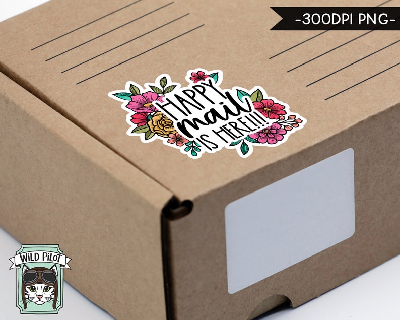 PRINTABLE Business Sticker Files PNG File Thank You Sticker | Etsy