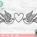 Bird SVG File, Bird Heart SVG File, Valentines Day Svg, Valentine Cut ...