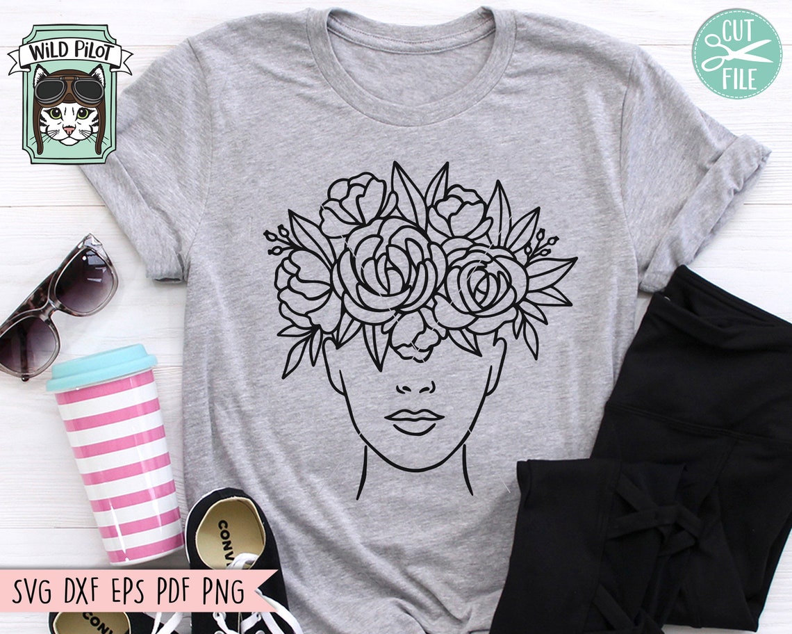 Womans Face SVG File Woman Head Svg Female Svg File Woman | Etsy