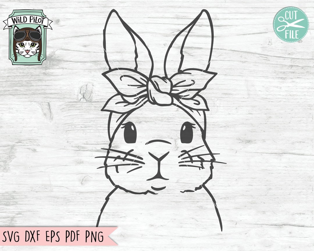 Hase SVG, Osterhase SVG, Frohe Ostern svg, Tier mit Bandana svg ...