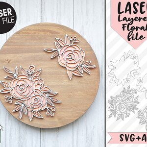 Flower LASER Cut file SVG Floral LASER File Laser svg files | Etsy