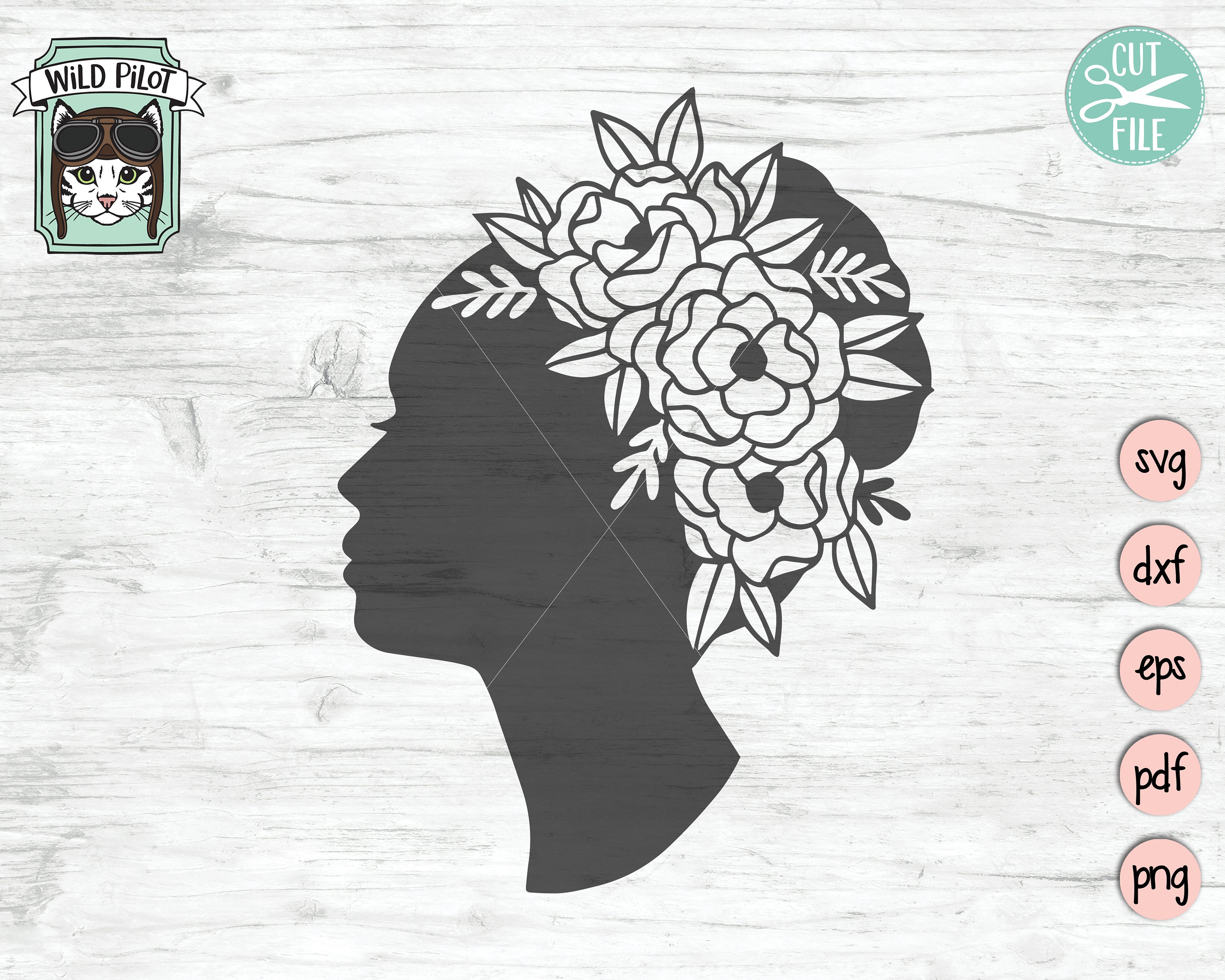 Womans Face SVG File, Woman Head Svg, Female Svg File, Woman Cut File ...