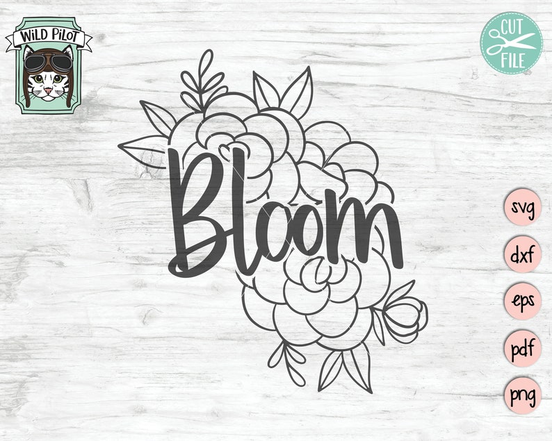 Bloom SVG File, Bloom Floral SVG File, Bloom Flowers SVG, Religious Svg ...