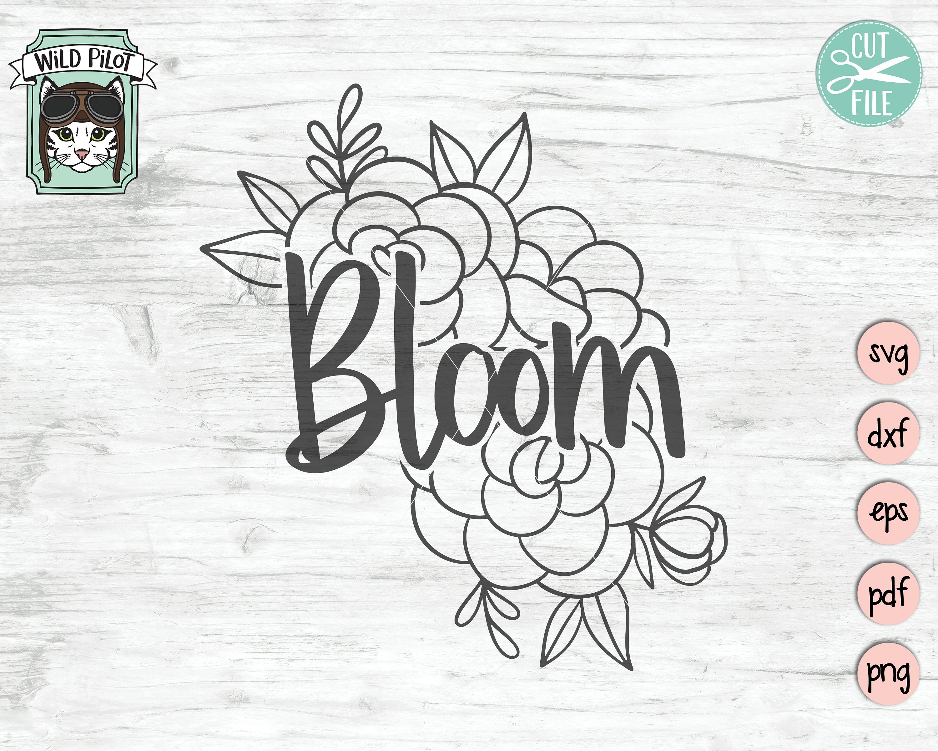 Bloom SVG File, Bloom Floral SVG File, Bloom Flowers SVG, Religious Svg ...