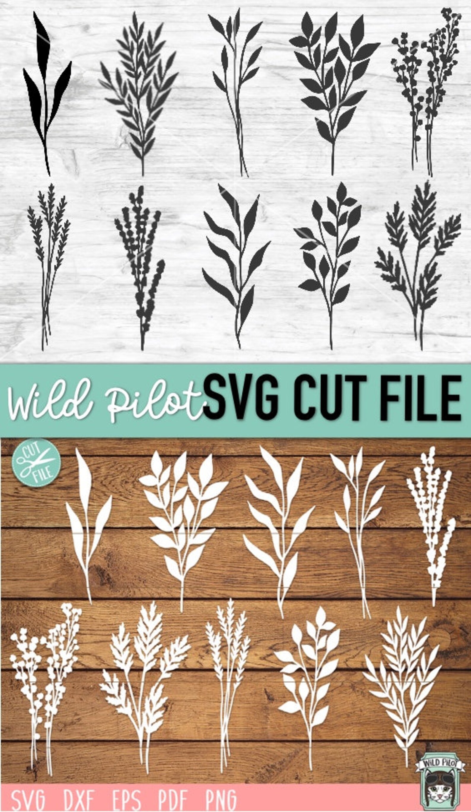 Leaves Bundle SVG Leaf Doodles SVG Files Leaf Cut File - Etsy