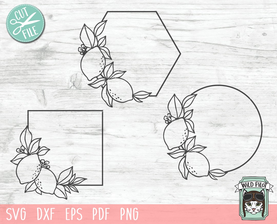 Lemons SVG File, Lemon Frame SVG File, Summer Svg, Lemon Cut File ...